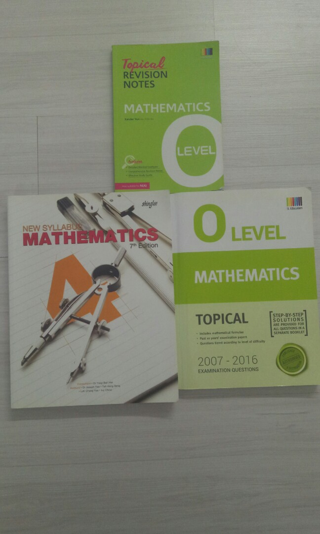 O'Level Maths Textbook, Tropical & Revision Notes, Hobbies & Toys ...