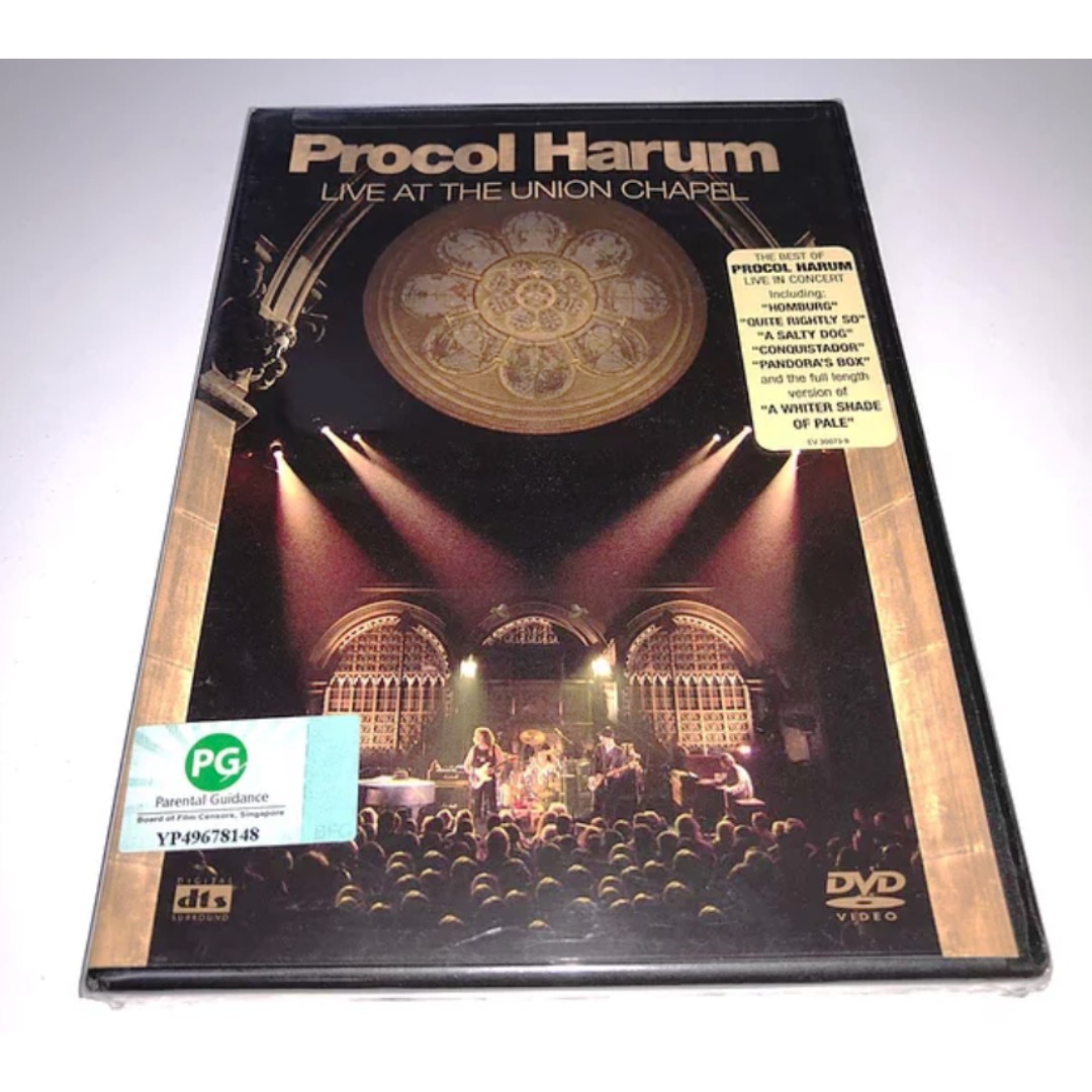Procol Harum Live At The Unio Chapel DVD (Imported), Hobbies & Toys ...