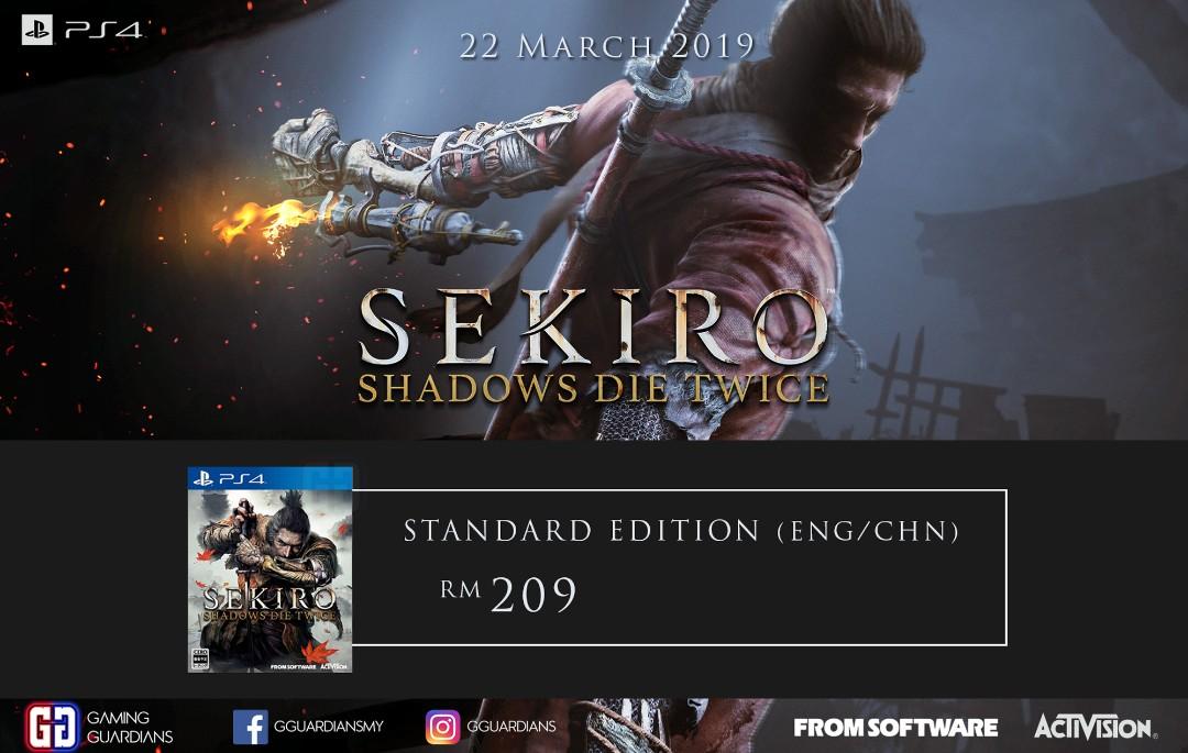PS4 Sekiro: Shadows Die Twice (ENG/CHN), Video Gaming, Video Games, PlayStation on Carousell