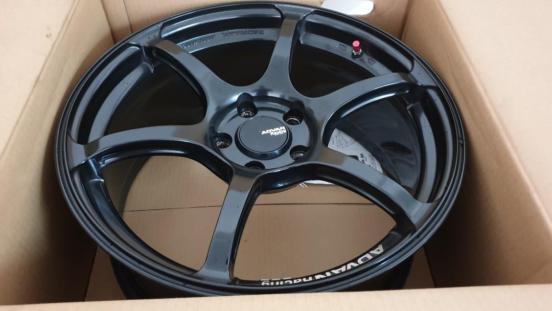 Advan RG3 Black Chrome, Car Accessories, Tyres & Rims on Carousell