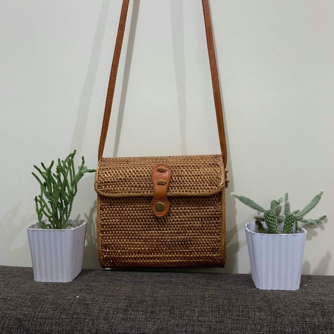 Authentic Balinese Rattan Bag, Women's Fashion, Bags & Wallets, Beach ...