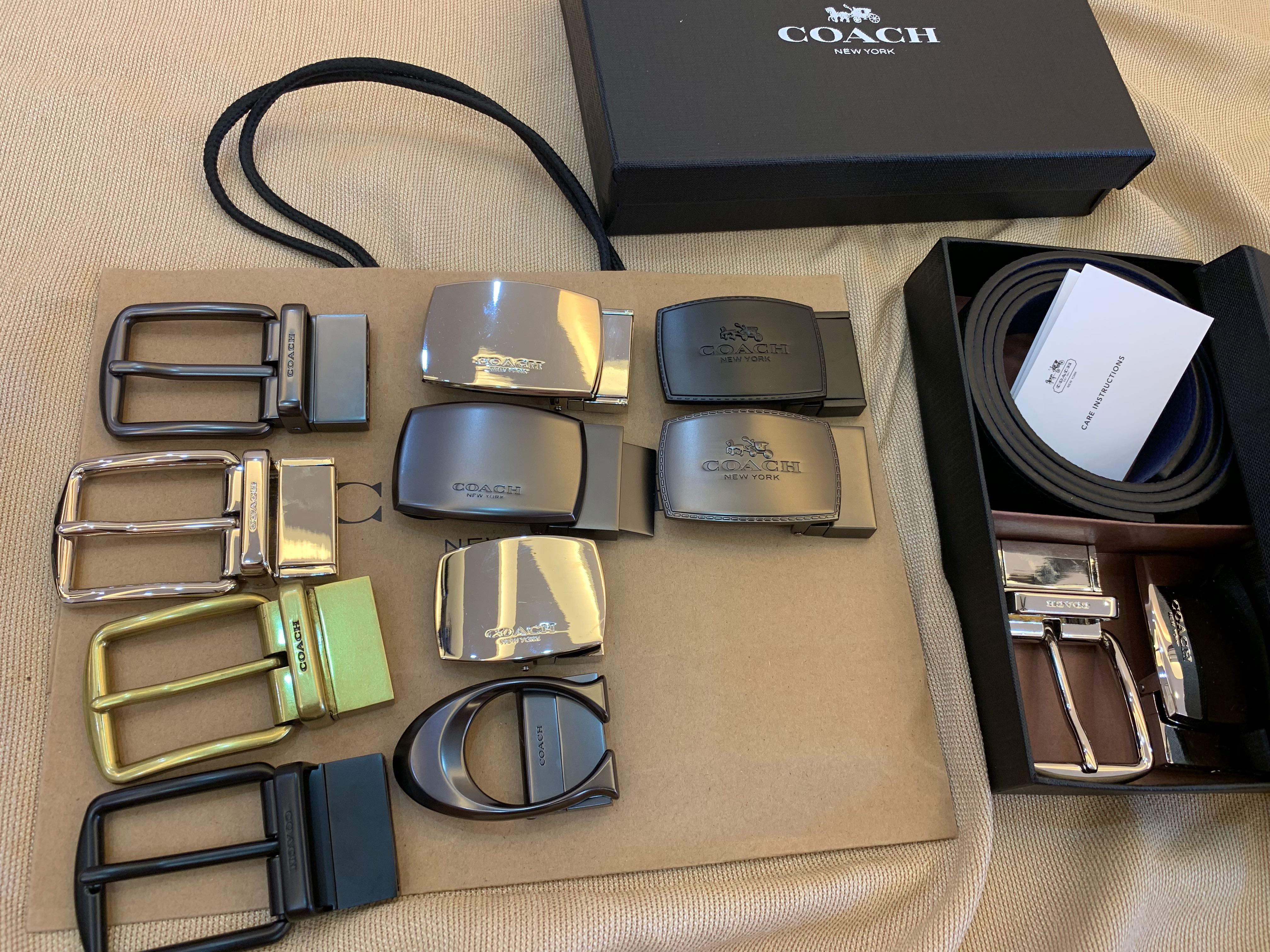 Authentic coach men belt wallet mix match set ready stock, Men's ...