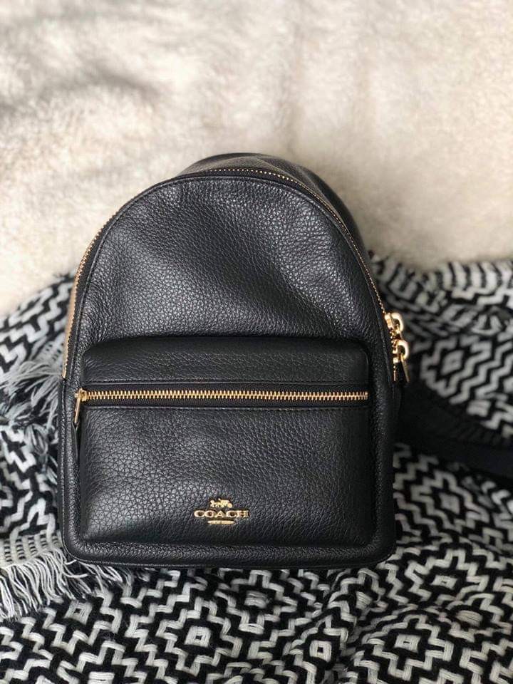 COACH Charlie Mini Backpack Black Bag, Luxury, Bags & Wallets on Carousell