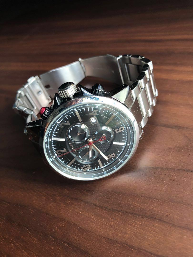 DKNY Chronograph designer Watch metal bracelet(Mecha quartz seiko ...