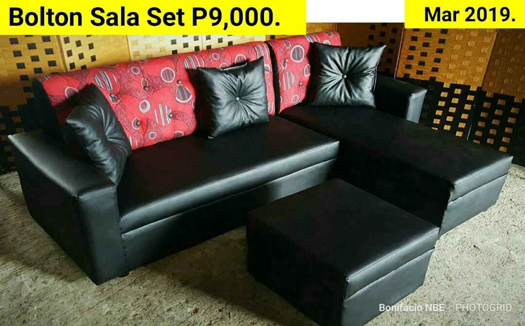 L-Shaped Sala Set, Furniture & Home Living, Office Furniture & Fixtures ...