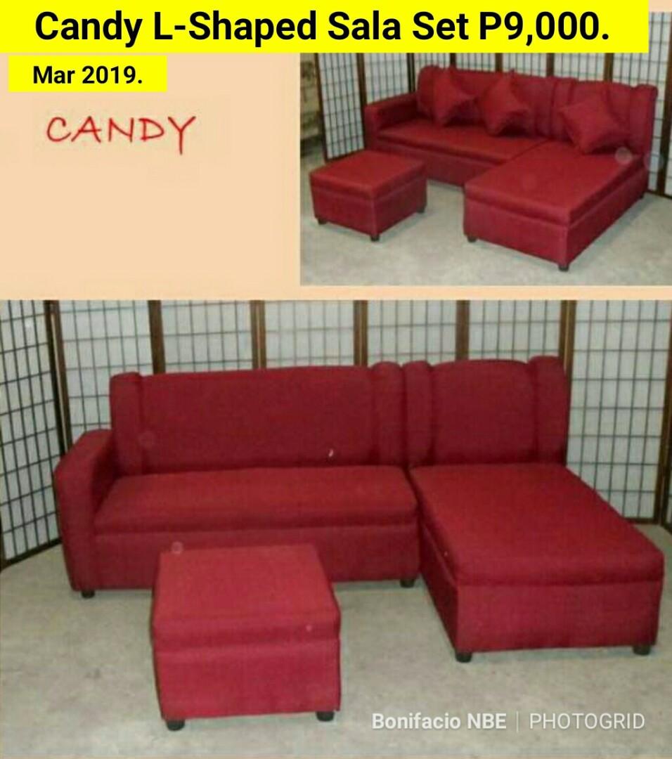 L-Shaped Sala Set, Furniture & Home Living, Office Furniture & Fixtures ...
