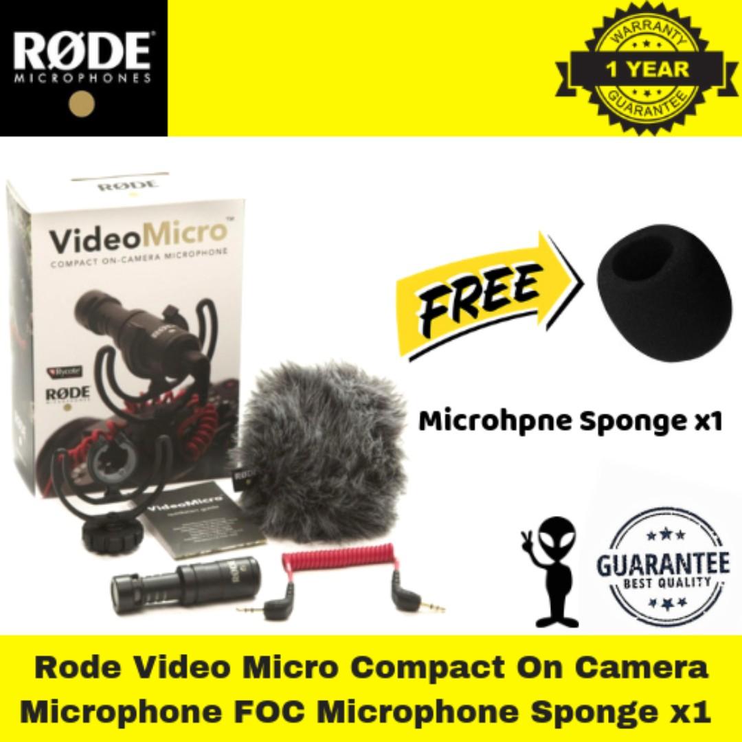 Rode VideoMicro Compact On-Camera Microphone with Rycote Lyre Shock ...