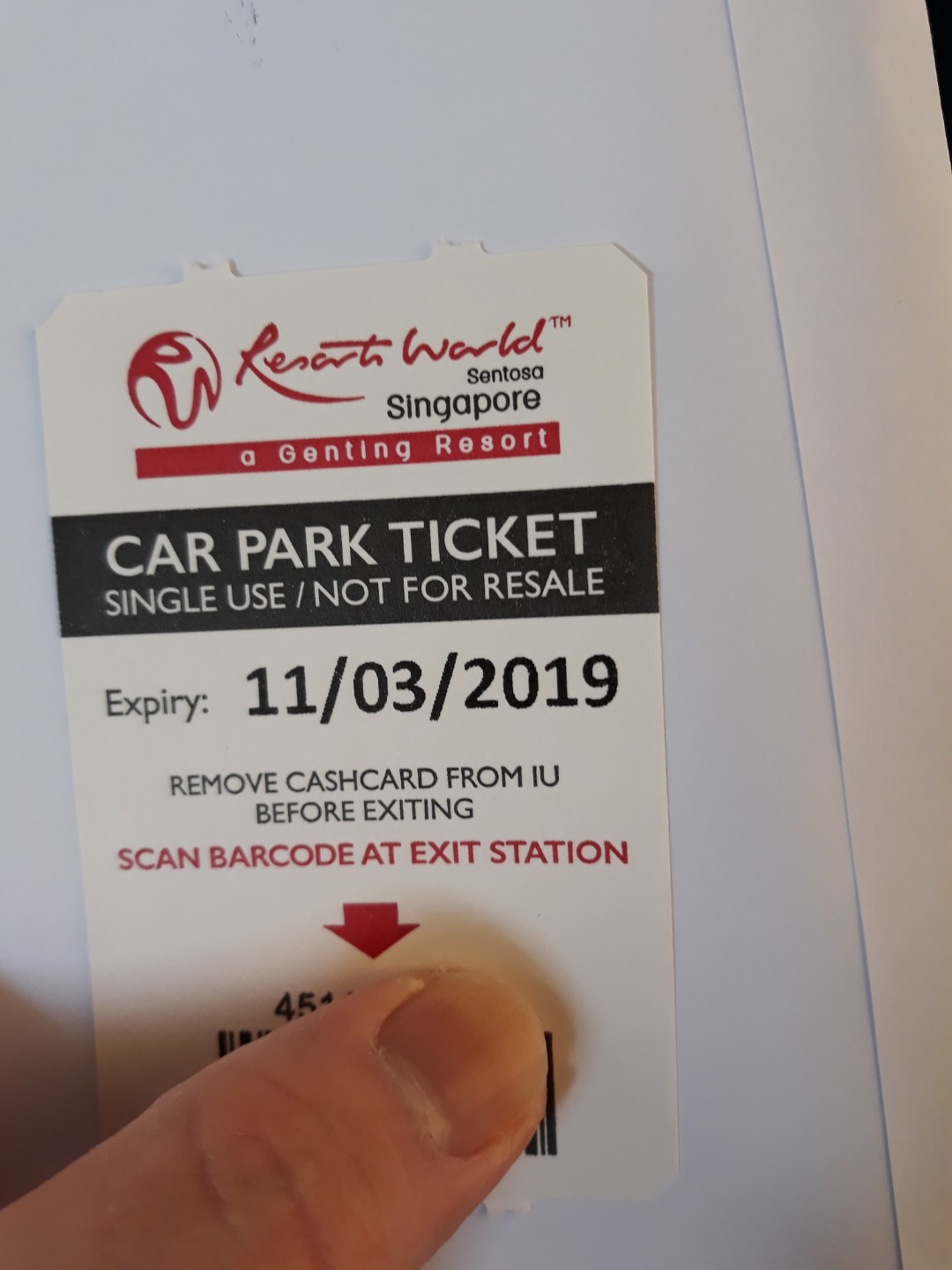 RWS CAR PARK TICKET $13, Everything Else on Carousell