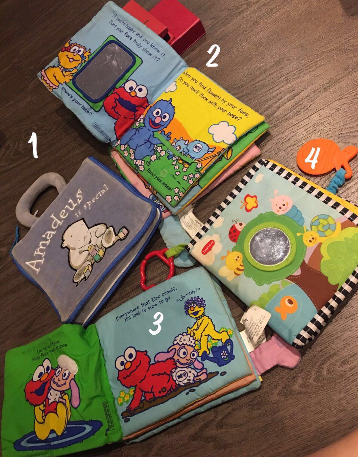 Sesame Street Elmo Baby Soft Cloth Book, Babies & Kids, Babies & Kids ...