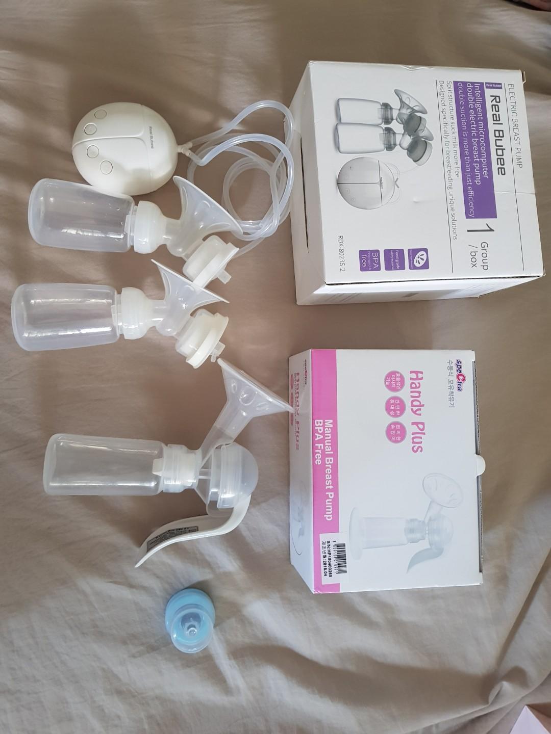 Spectra manual pump/ real bubbee electric pump, Babies & Kids, Nursing ...