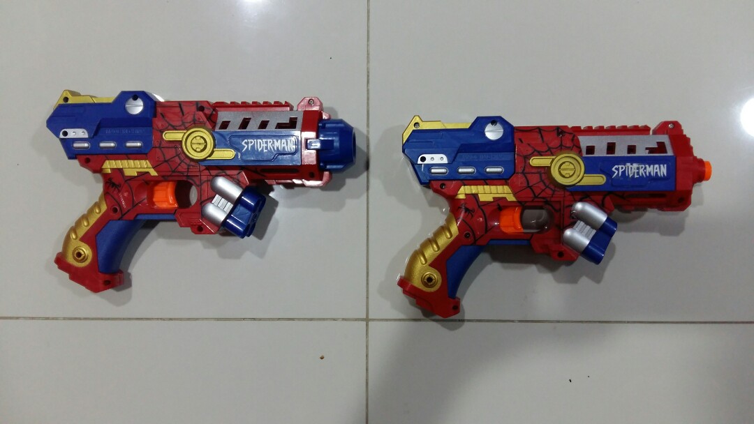 Spiderman Gun like Nerf Gun, Hobbies & Toys, Toys & Games on Carousell