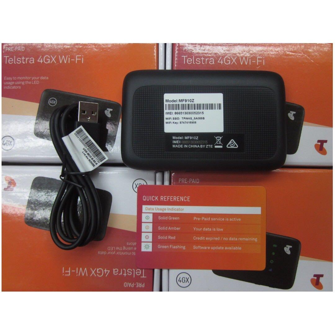 Telstra ZTE MF910Z 4G LTE MiFi Modem Router 150Mbps COD/WALK IN/POSTAGE ...