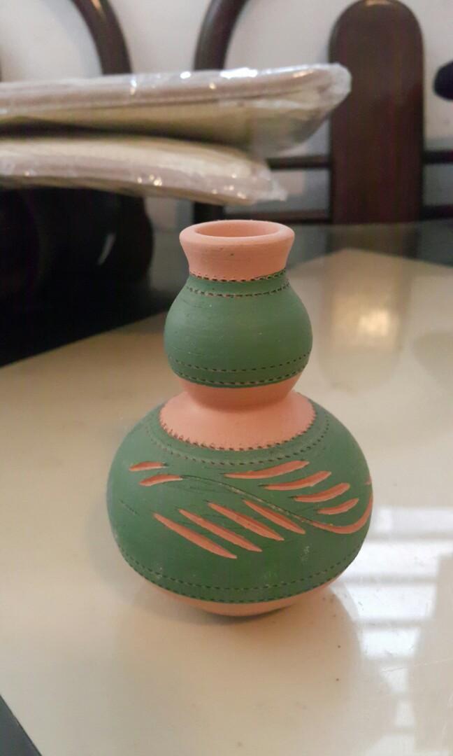 Traditional Mini Clay vase (traditional labu sayong), Furniture & Home ...