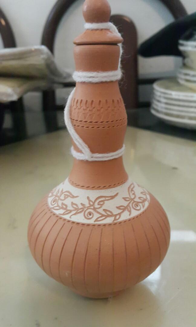 Traditional Mini Clay vase (traditional labu sayong), Furniture & Home ...