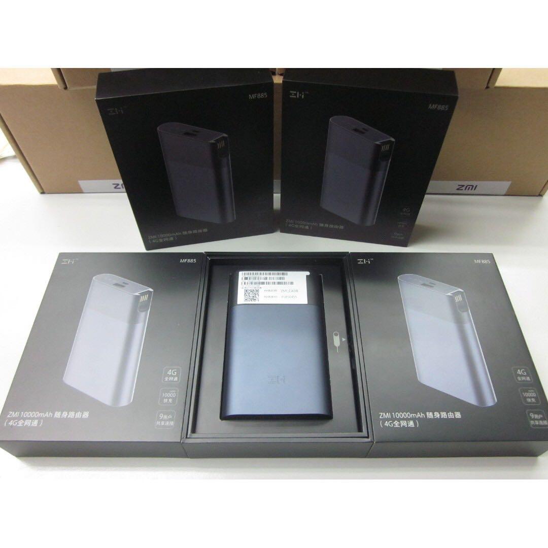 Xiaomi ZMI MF885 4G LTE MiFi Modem Router 150Mbps 10000mAh PowerBank ...