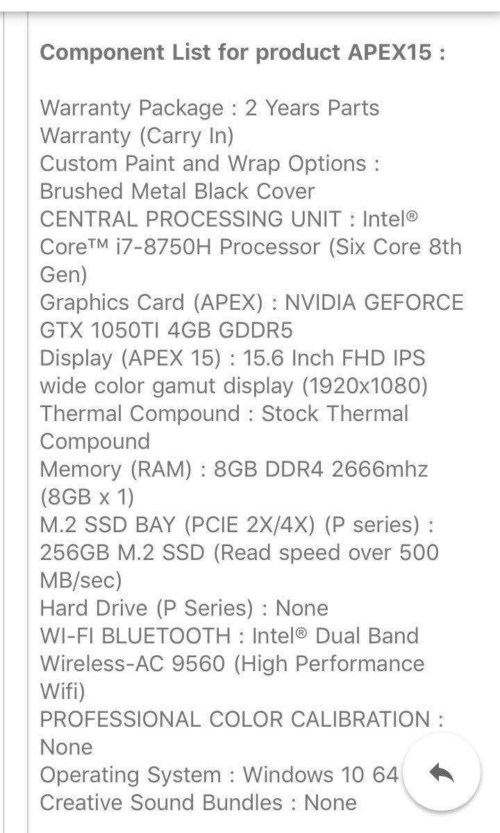 AFTERSHOCK APEX 15”, Computers & Tech, Parts & Accessories, Computer ...