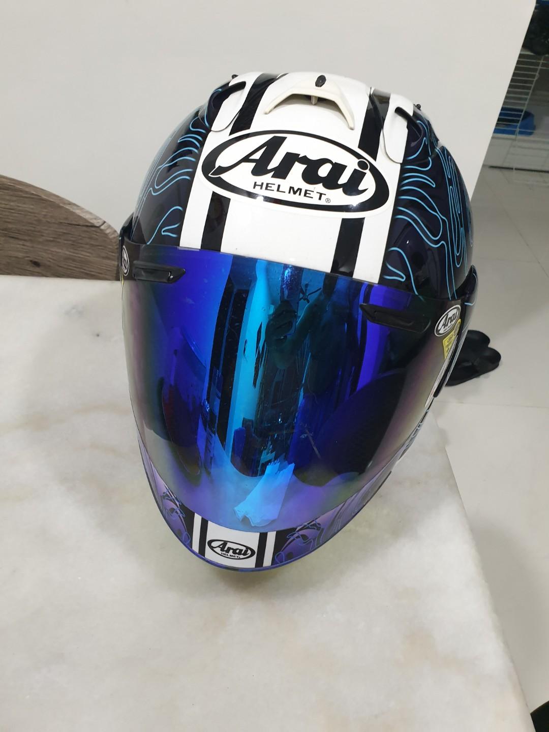 Arai Ram3 Riptide Blue, Motorcycles, Motorcycle Apparel on Carousell