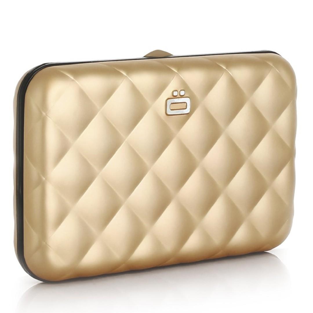 BNIB Rose Gold Ogon Design Quilted Aluminium Wallet, Women's Fashion ...