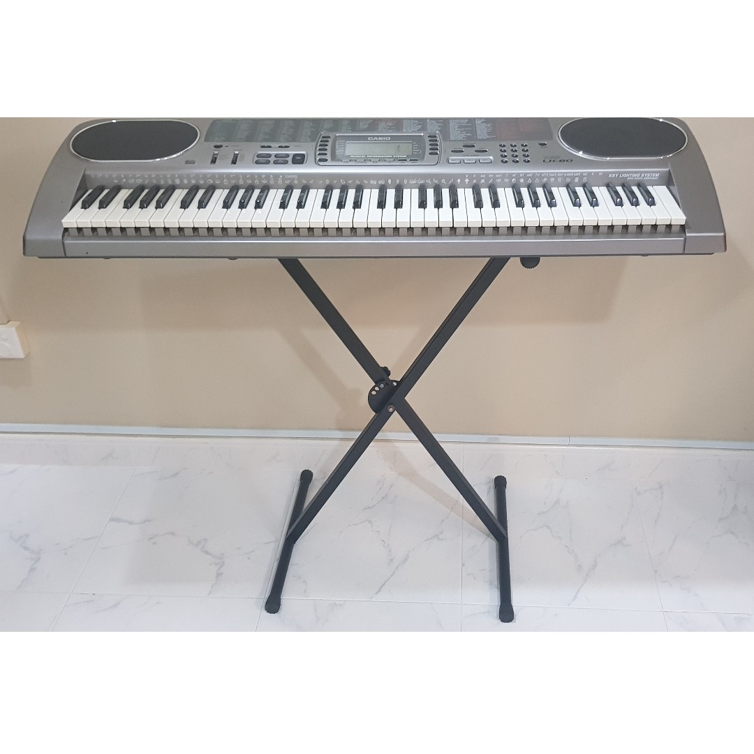 Casio Electronic Keyboard LK-80, with stand, Hobbies & Toys, Music ...