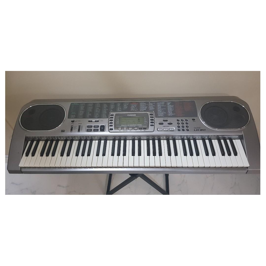 Casio Electronic Keyboard LK-80, with stand, Hobbies & Toys, Music ...