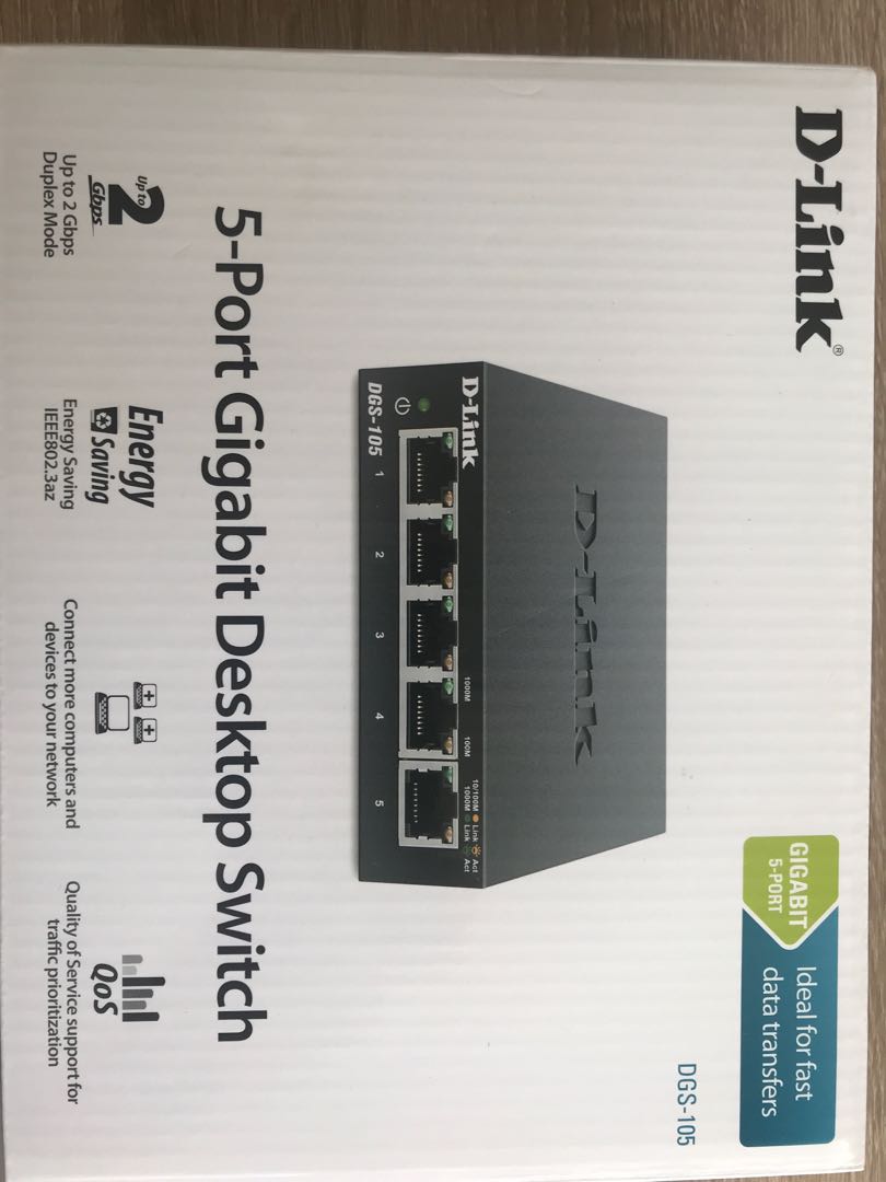 D-Link [5-Port Gigabit Desktop Switch, Computers & Tech, Parts ...