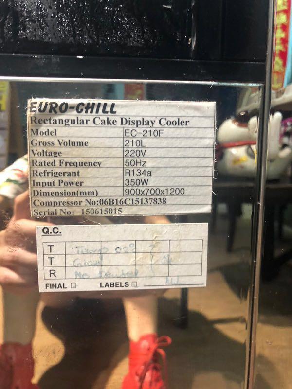 Euro-chill eurochill 3 tier rectangular cake display chiller cooler EC ...