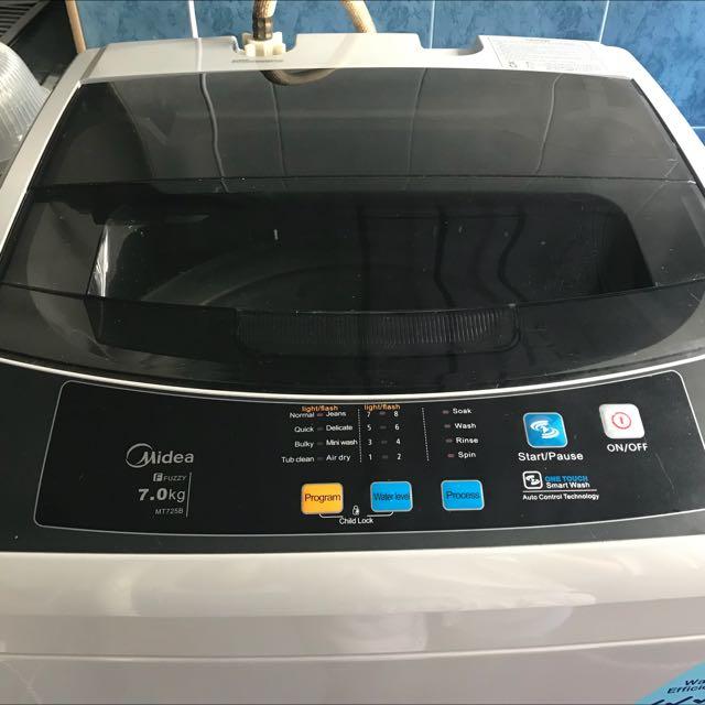 Fully Automatic Midea Washing Machine 7kg, TV & Home Appliances ...