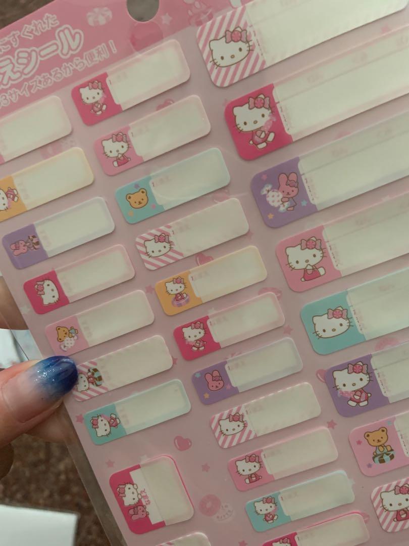Hello Kitty Notebook, Postit, Label Stickers (Sanrio), Hobbies & Toys ...