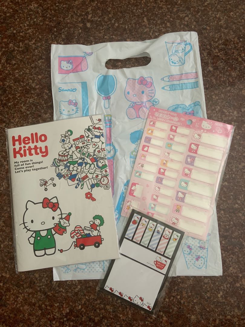 Hello Kitty Notebook, Postit, Label Stickers (Sanrio), Hobbies & Toys ...