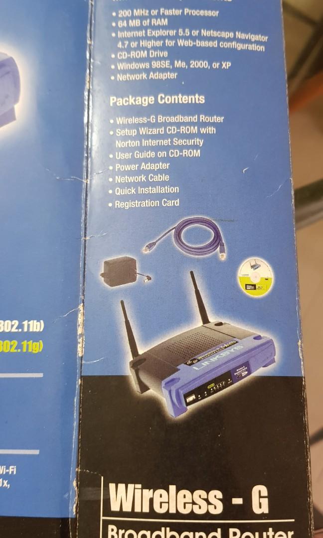 Linksys Wireless-G Broadband Router, Computers & Tech, Parts ...