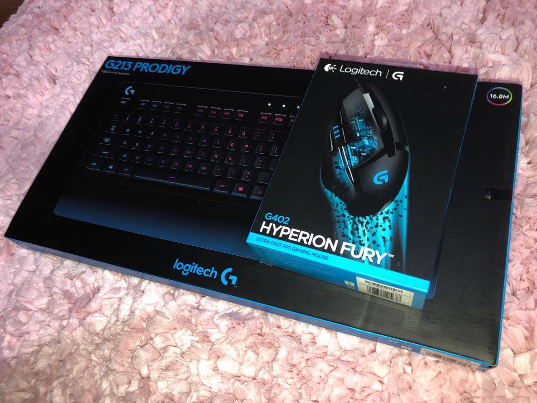 Logitech G213 Prodigy Gaming Keyboard & G402 Hyperion Fury Gaming Mouse ...