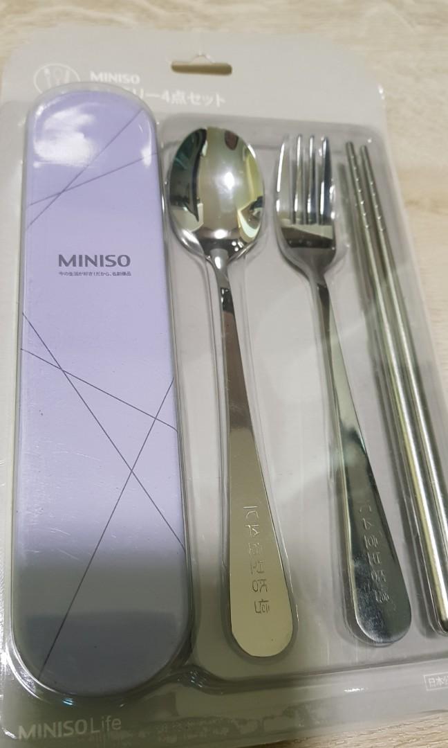 MINISO 4pc utensils set, Everything Else on Carousell