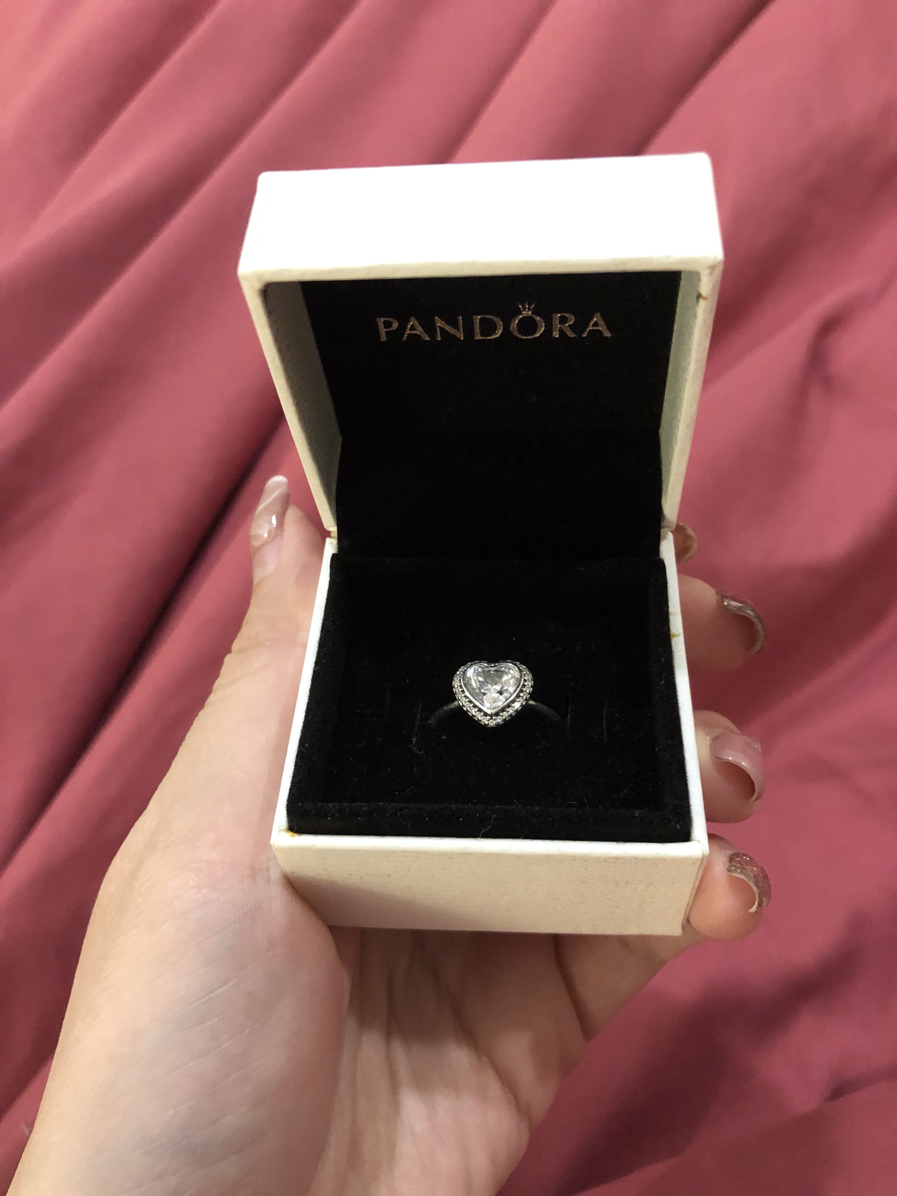 Pandora Heart Shaped Ring, Women's Fashion, Jewelry & Organisers, Body ...