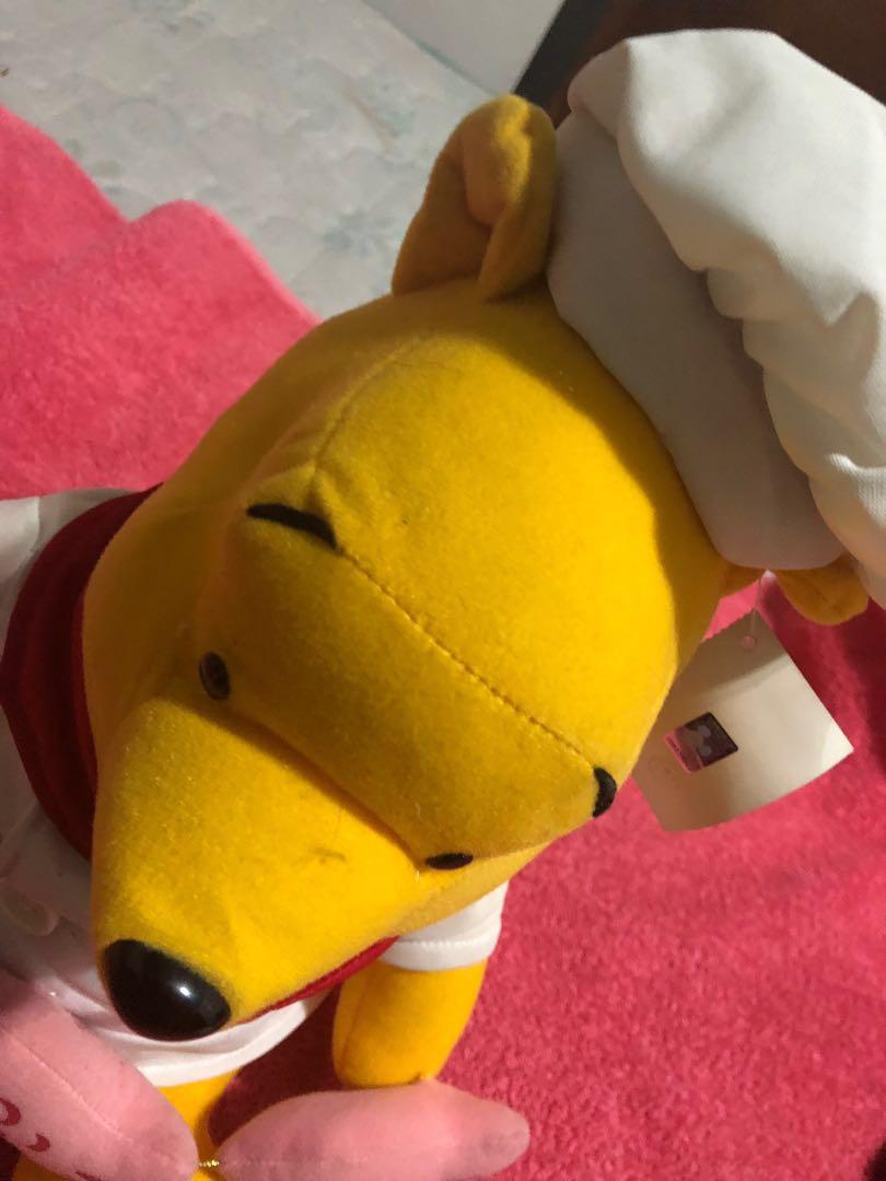 Pooh Chef with Fish 13 Inches with Tag, Hobbies & Toys, Toys & Games on ...