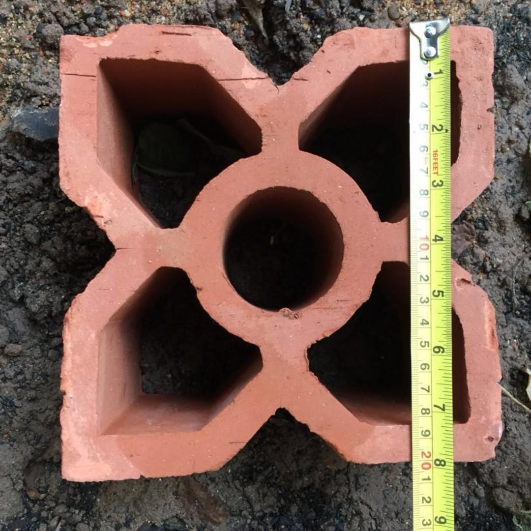 Red Brick, Terracotta , Terracotta brick, retro breeze blocks , cinder ...