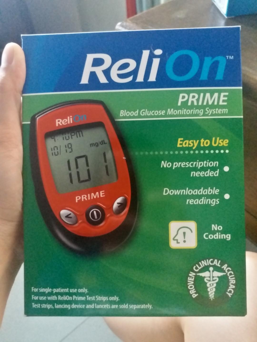 Reli On Prime Blood Glucose Monitoring System, Beauty & Personal Care ...