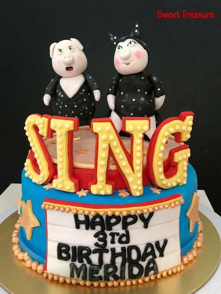 SING movie theme customized cake, Food & Drinks, Homemade Bakes on ...