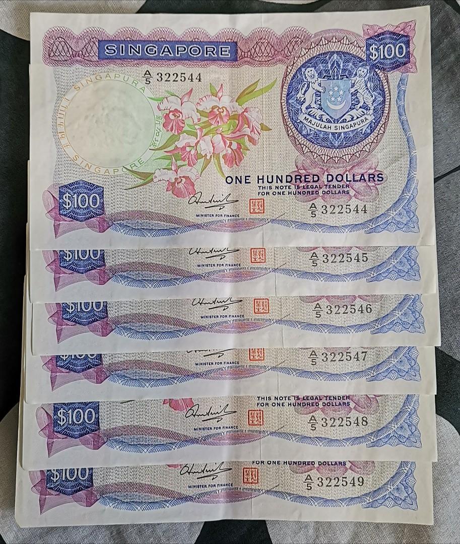 New Singapore Orchid notes $100, Hobbies & Toys, Memorabilia ...
