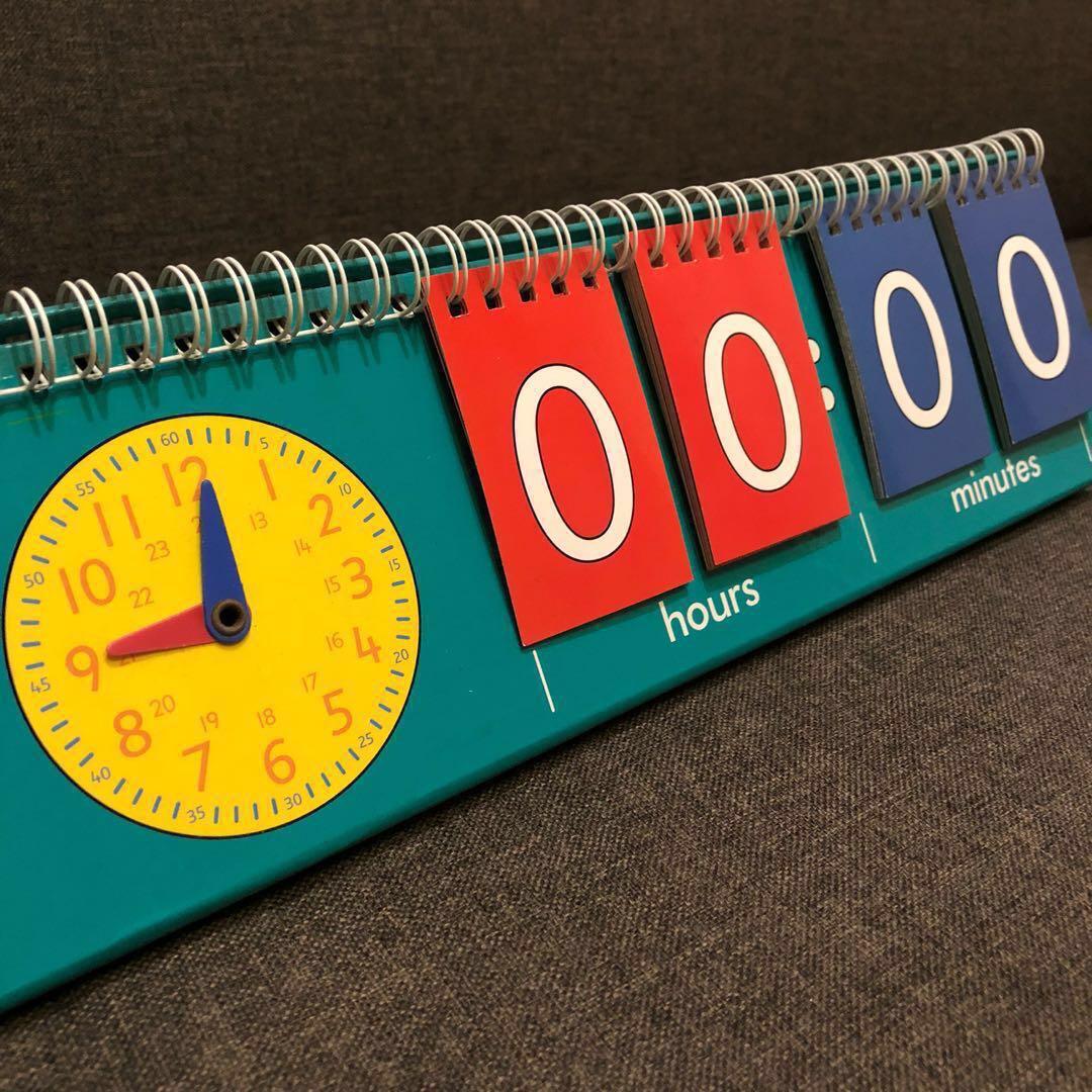 Tell Time Flip Chart (EDX Education), Hobbies & Toys, Books & Magazines ...