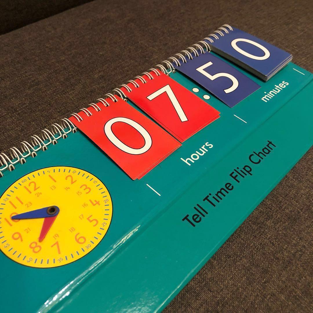 Tell Time Flip Chart (EDX Education), Hobbies & Toys, Books & Magazines ...