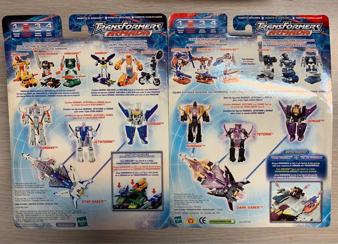 Transformers Armada set of Star Saber and Dark Saber, Hobbies & Toys, Toys & Games on Carousell