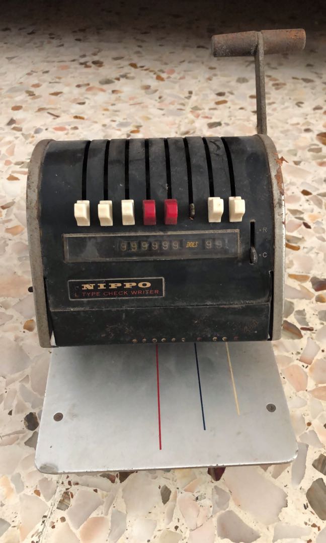 Vintage cheque machine, Hobbies & Toys, Memorabilia & Collectibles ...