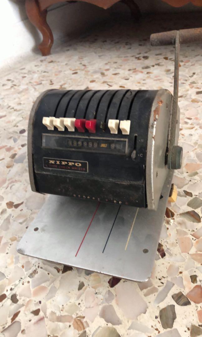 Vintage cheque machine, Hobbies & Toys, Memorabilia & Collectibles ...