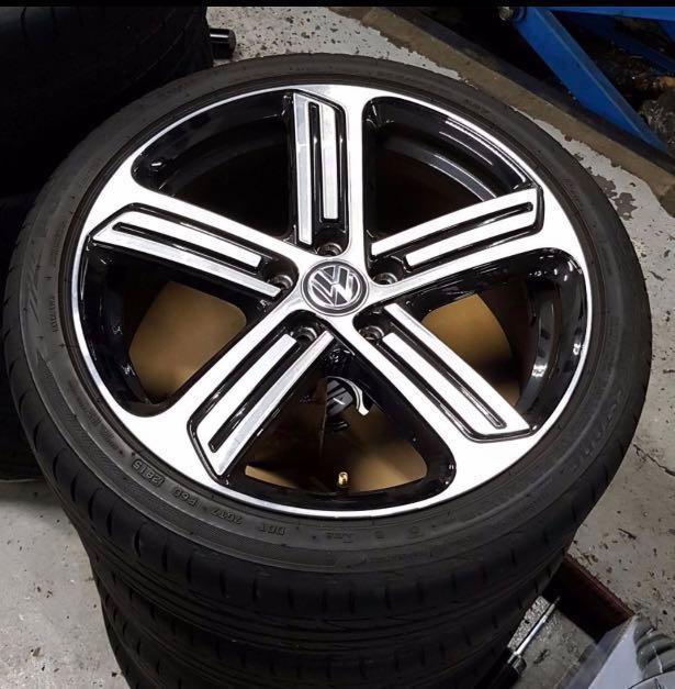VW Golf R Mk7 Rims, Car Accessories, Tyres & Rims on Carousell