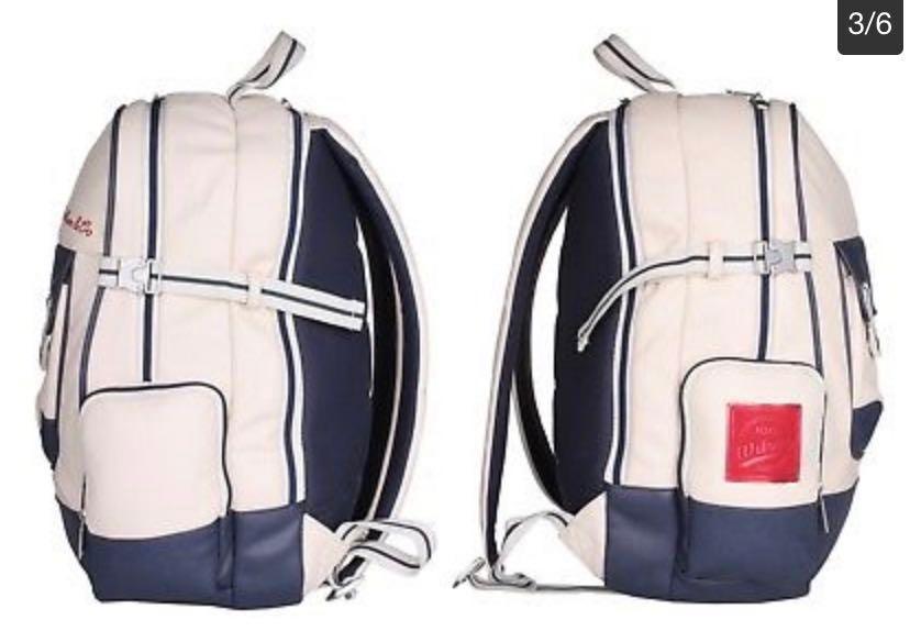 Wilson Heritage Backpack Medium Tennis Racket Bag Racquet Beige Wrz ...