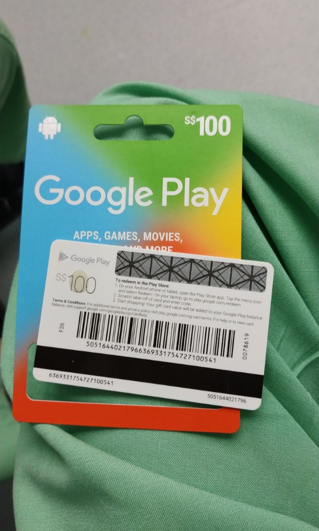 $100 Google Play Store Card, Tickets & Vouchers, Vouchers on Carousell
