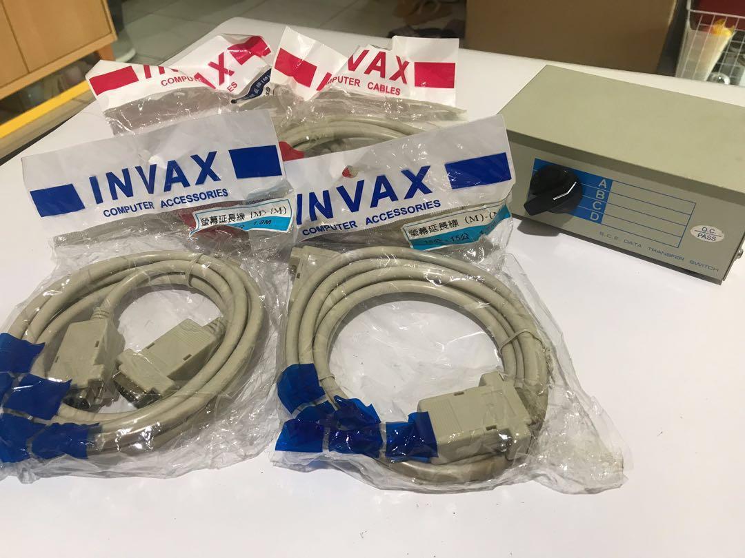 全套 電腦 VGA 訊號選擇器 機械式, 電腦及科技產品, 電腦周邊產品, 轉接線及轉換器在旋轉拍賣