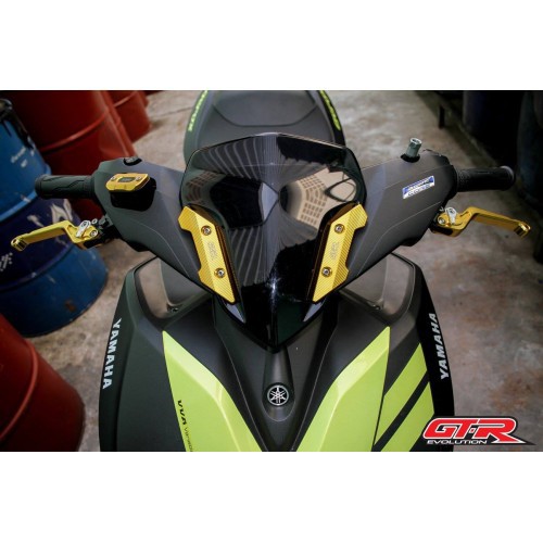 Aerox windshield extender (Gold), Motorcycles, Motorcycle Accessories ...