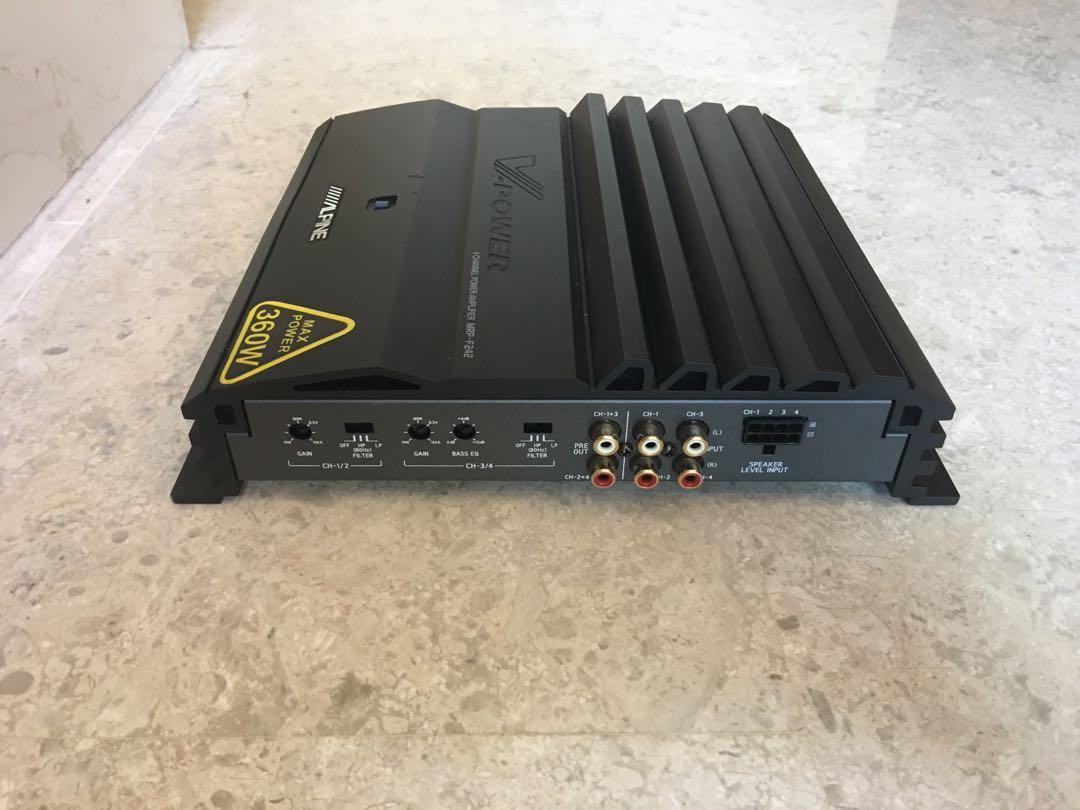 Alpine MRP-F242 (360W) 4-channel car amplifier, Audio, Soundbars, Speakers & Amplifiers on Carousell