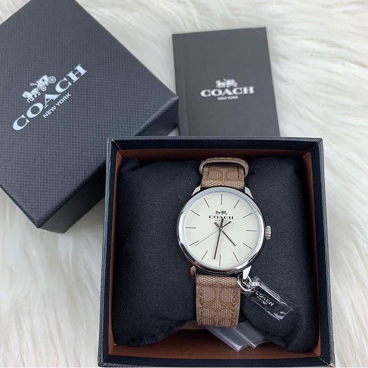 Coach Women’s Ruby Watch Signature Khaki, Luxury, Watches on Carousell